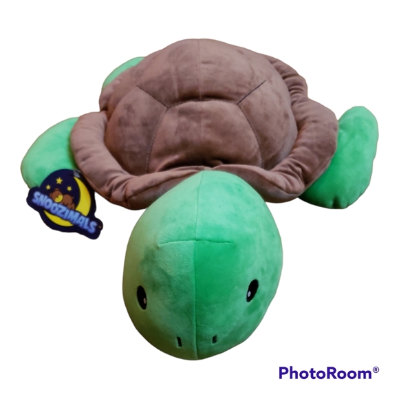 SNOOZIMALS | Toys | Snoozimals Turtle 2 Pillow Plush Green Brown Go ...